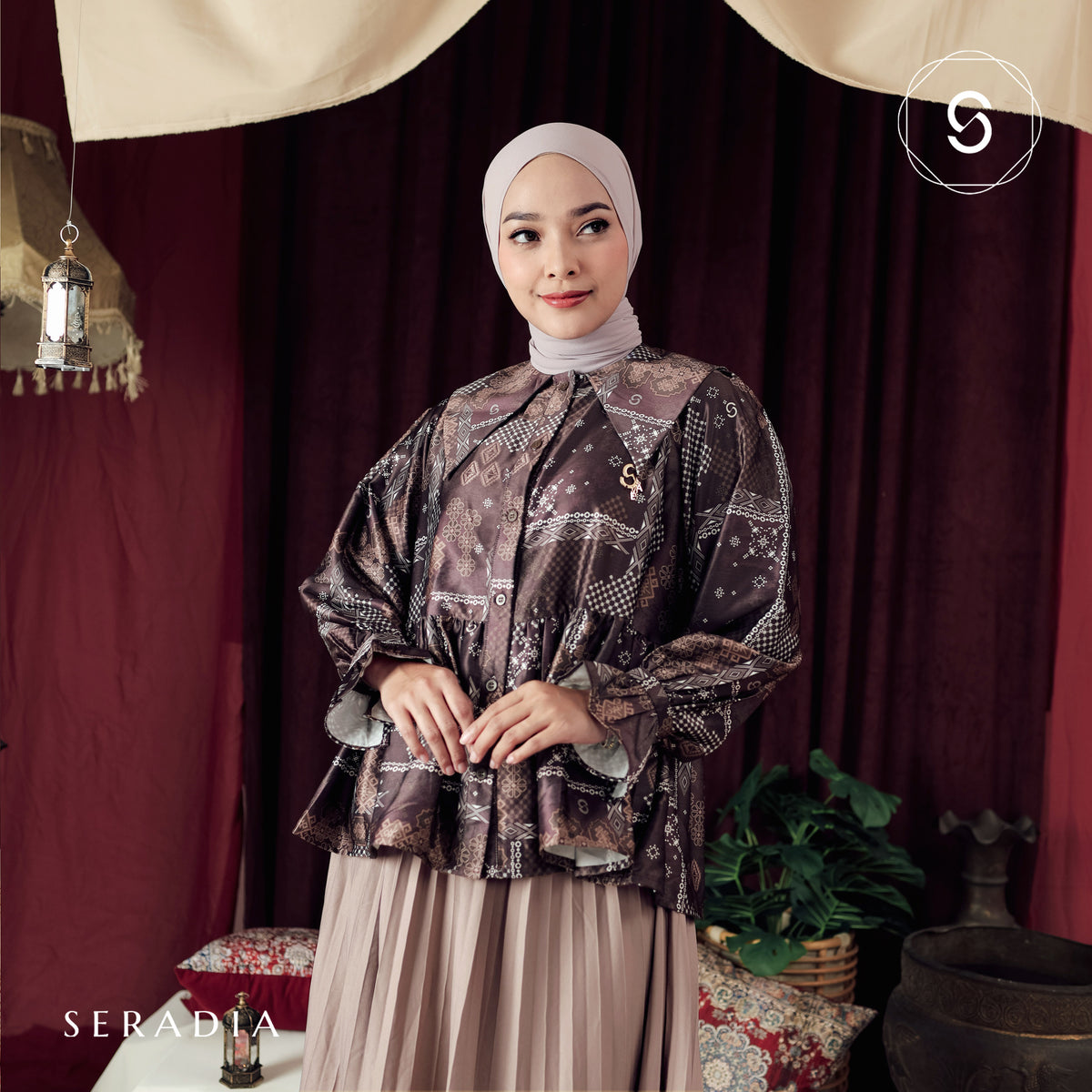 Seradia Rashiqa Blouse - Choco Raspberry – seradia